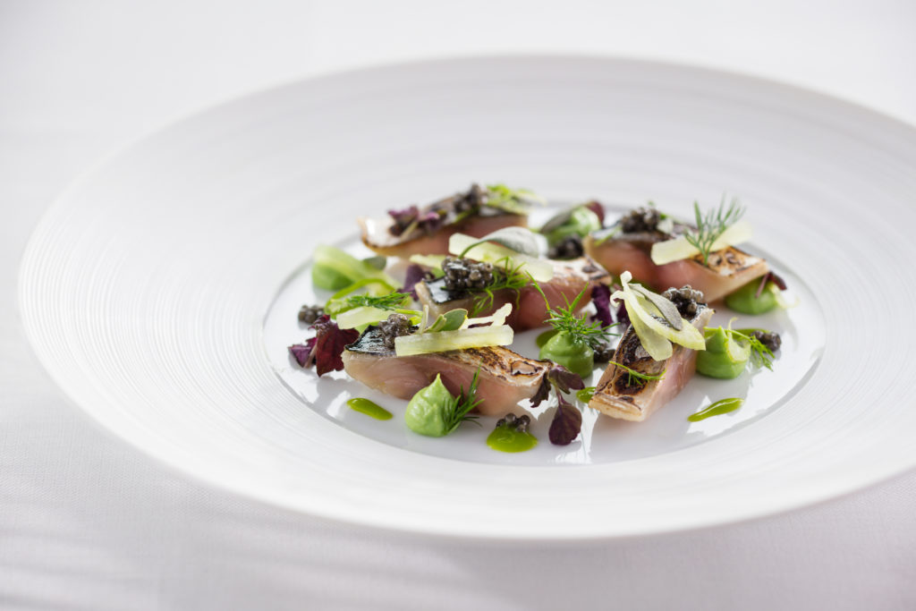 Chefs Recipe: Cured Mackerel with Avocado and Pickled Cucumber, by ...